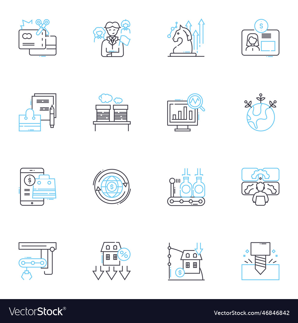 Technology linear icons set innovation Royalty Free Vector Technology linear icons set innovation Royalty Free Vector