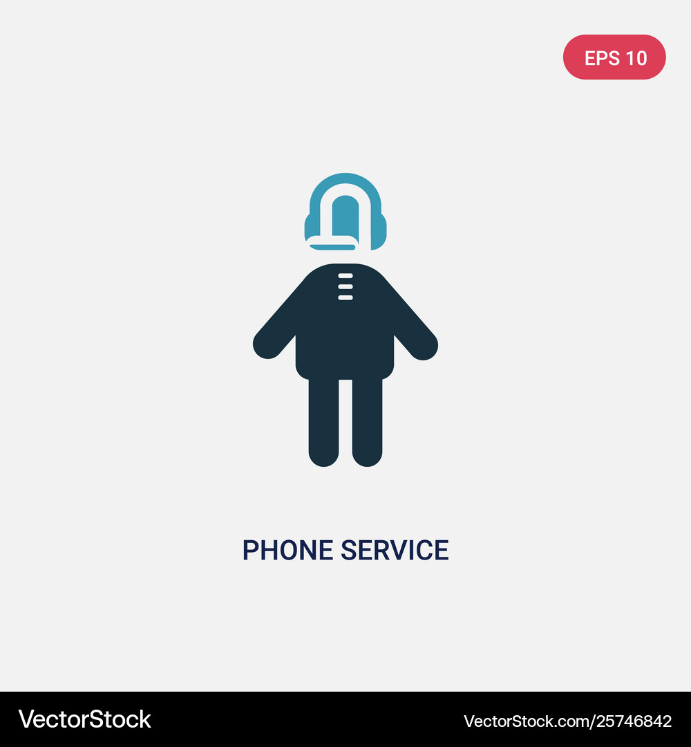 Two color phone service icon from people concept Vector Image