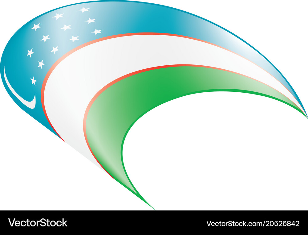 Uzbekistan flag Royalty Free Vector Image - VectorStock