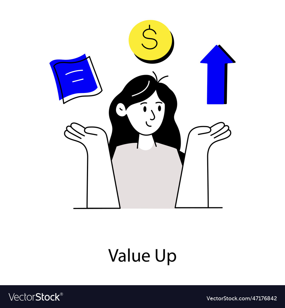Value up Royalty Free Vector Image - VectorStock