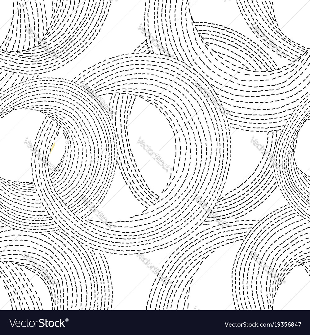 Abstract geometric seamless pattern bubble Vector Image