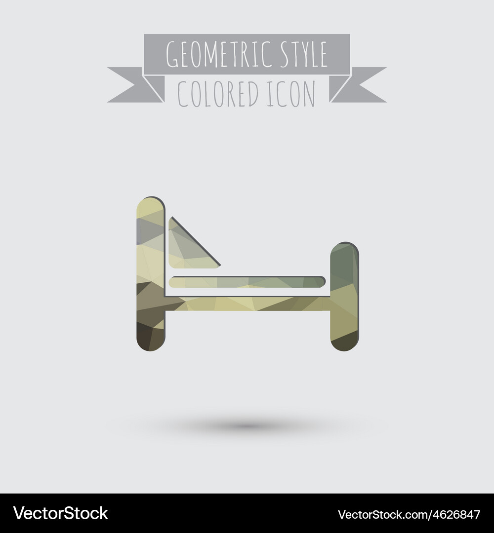 Bed symbol sign or hotel stay Royalty Free Vector Image