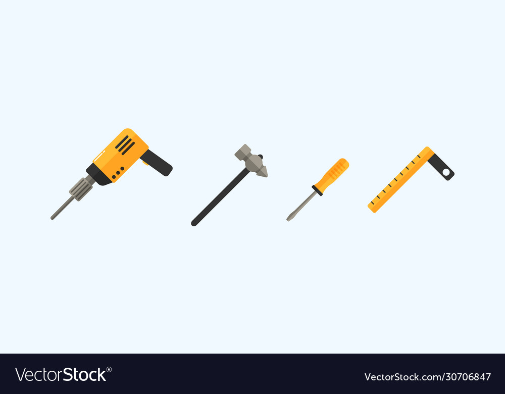 Collection working tools Royalty Free Vector Image