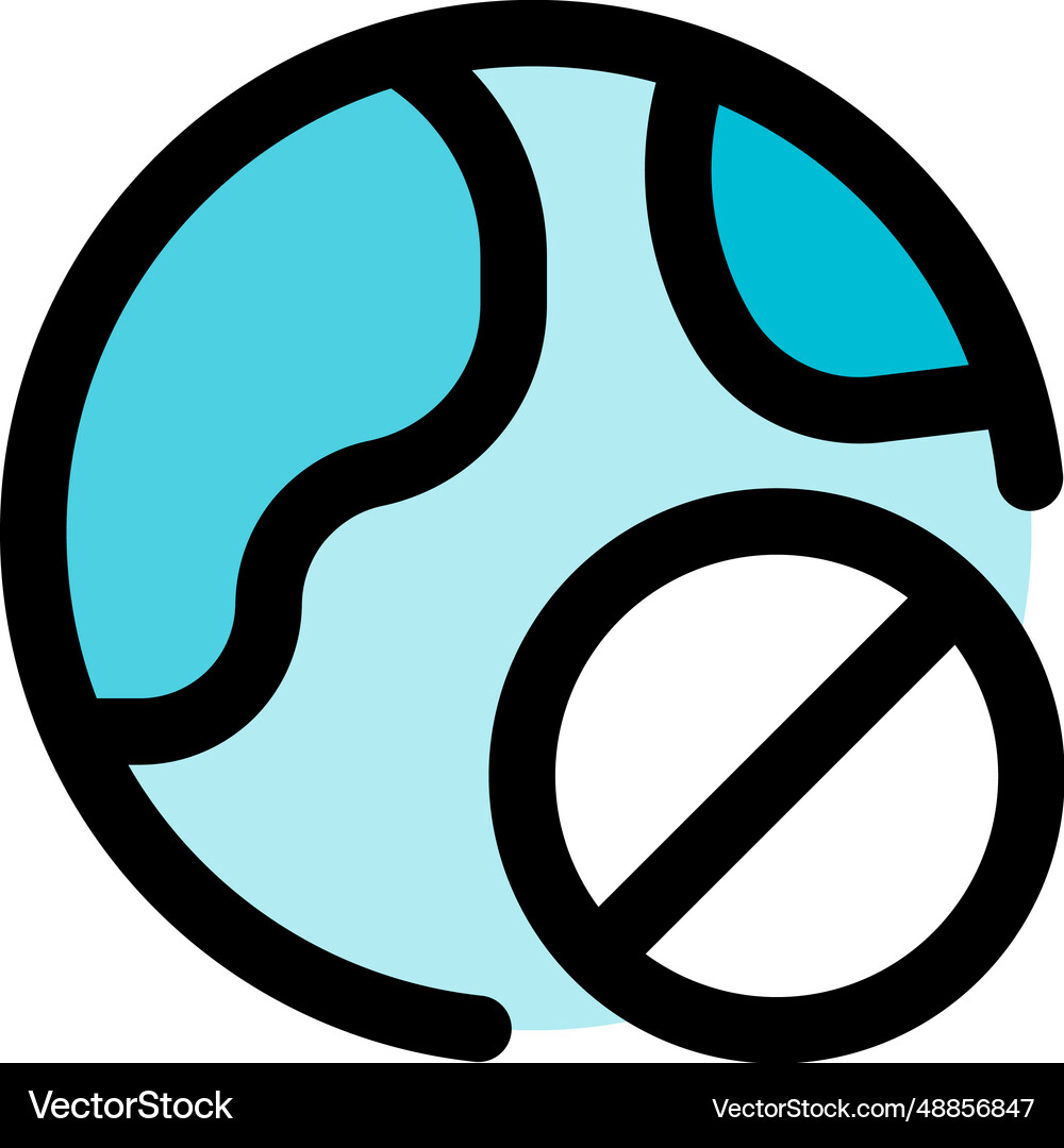 Global restrictions or bans on the internet Vector Image