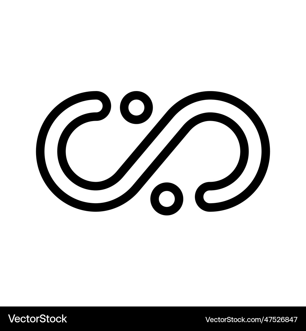 Infinity icon in trendy line style design graphic Vector Image