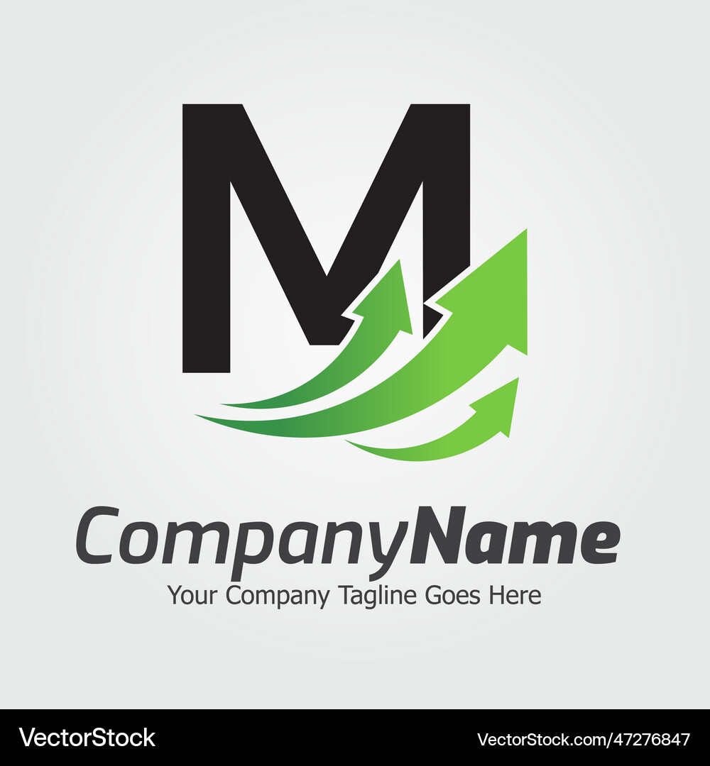 Letter m logo template colorful m Royalty Free Vector Image