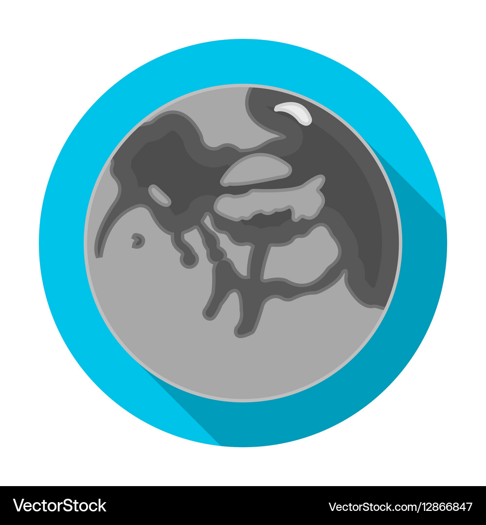 Mercury icon in flat style isolated on white Vector Image