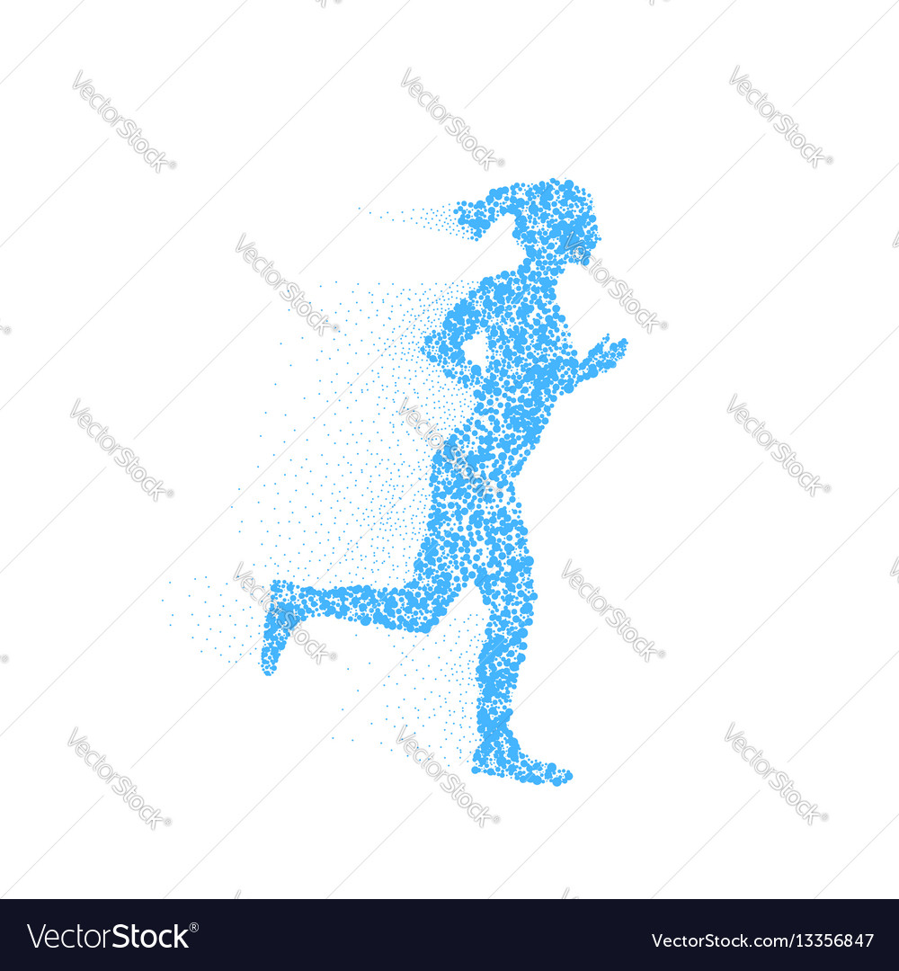 Running woman silhouette Royalty Free Vector Image