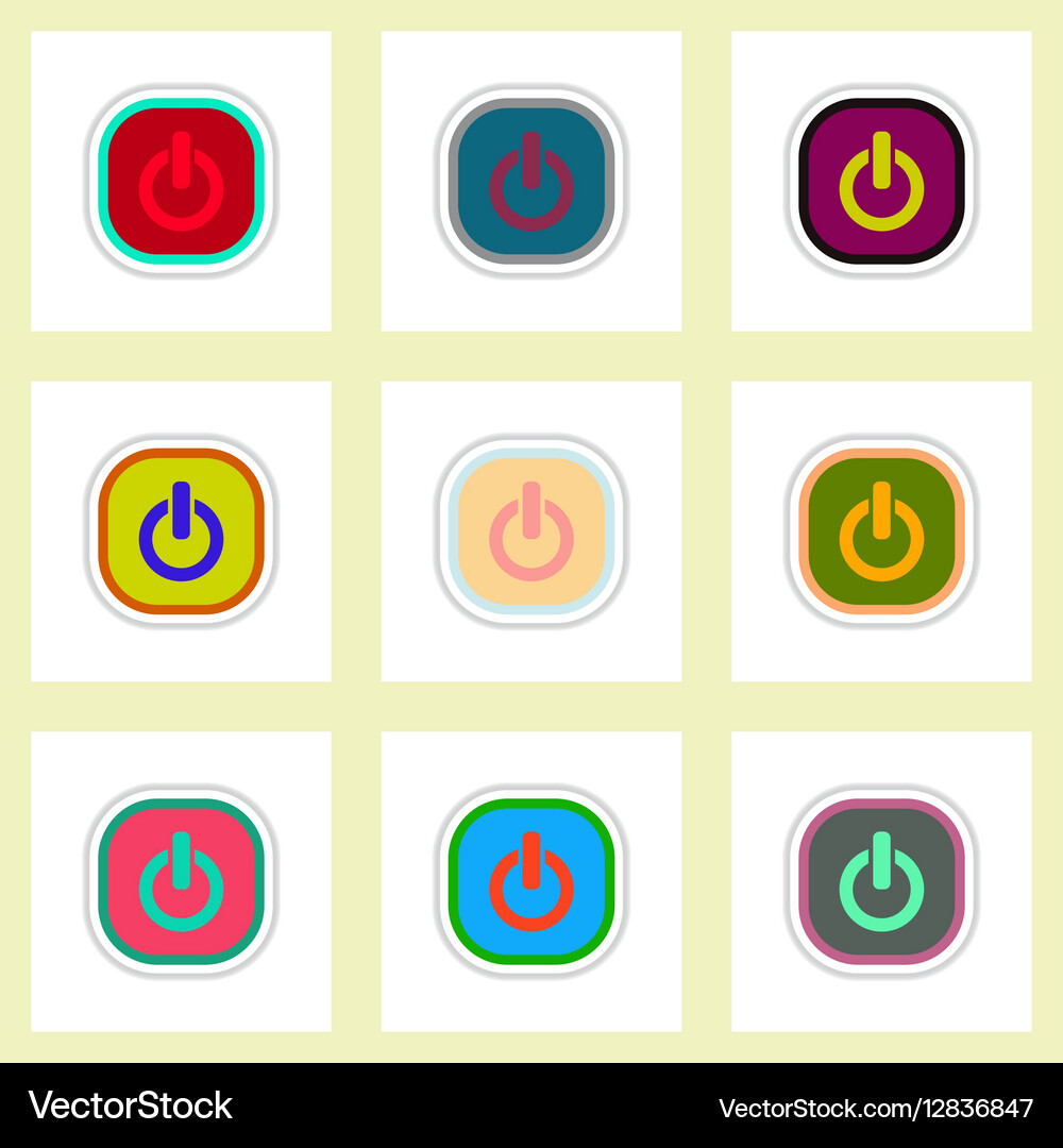 Set ofcolor label design icon Royalty Free Vector Image
