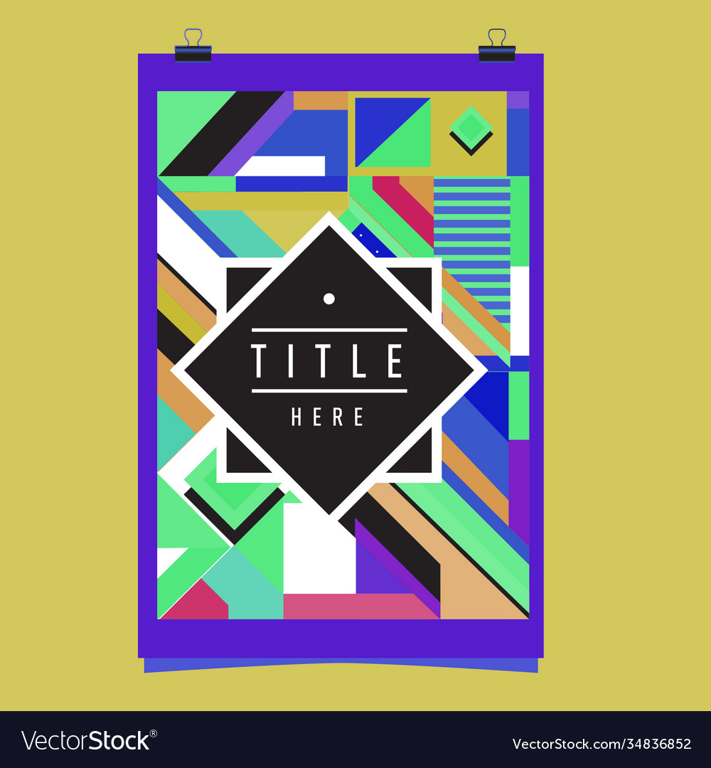 Abstract Colorful Geometric Pattern Background Vector Image