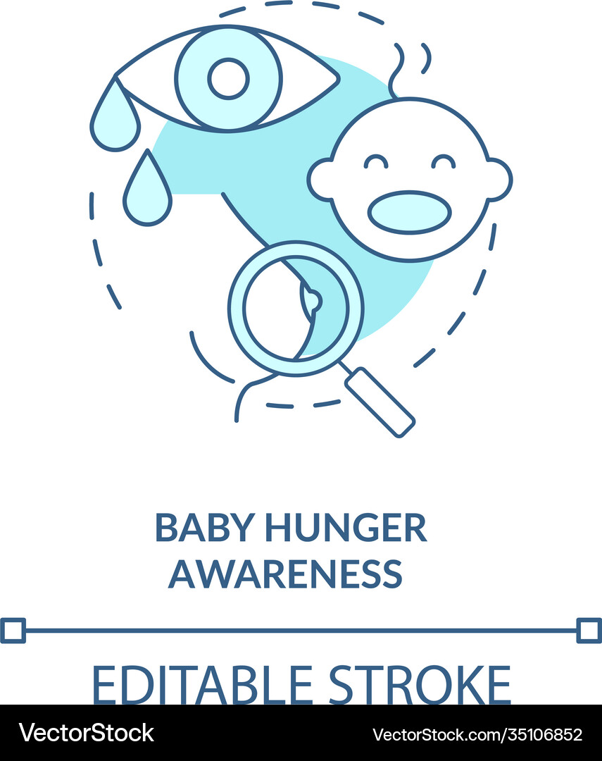 Baby hunger awareness concept icon Royalty Free Vector Image