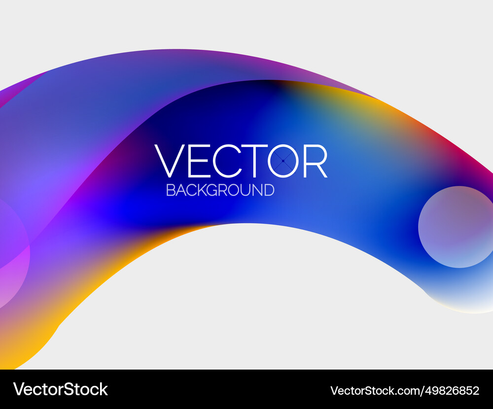 Beautiful flowing round shapes and circles Vector Image