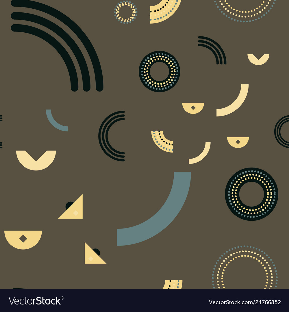 Elementary shapes chaotic seamless pattern Vector Image