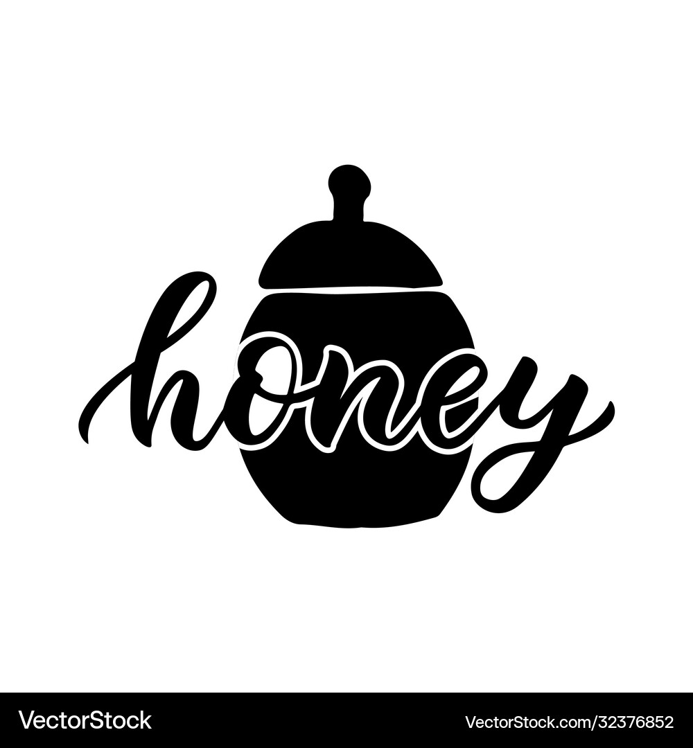 Food pantry custom label honey container sticker Vector Image