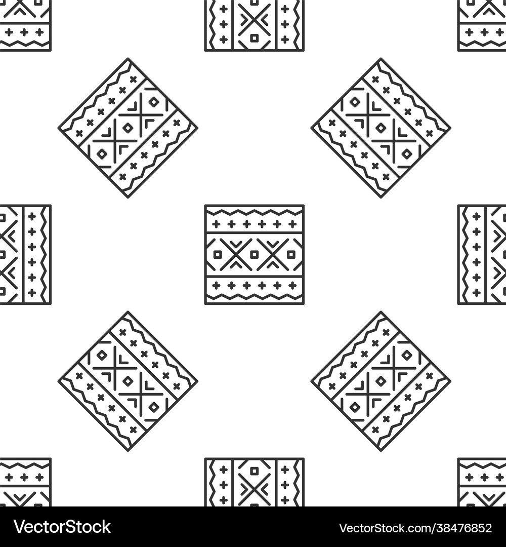 Grey line ukrainian ethnic pattern for embroidery Vector Image