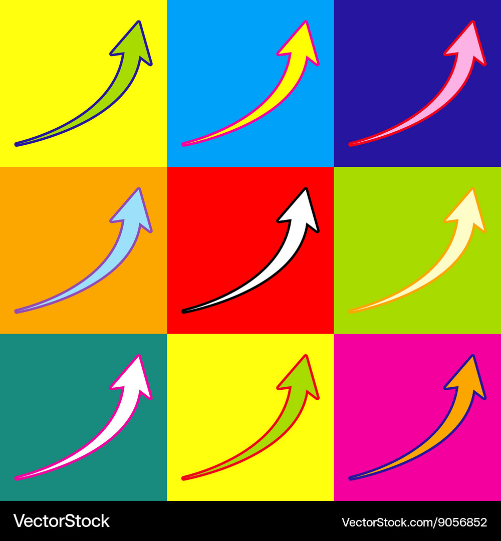 Growing arrow sign Royalty Free Vector Image - VectorStock
