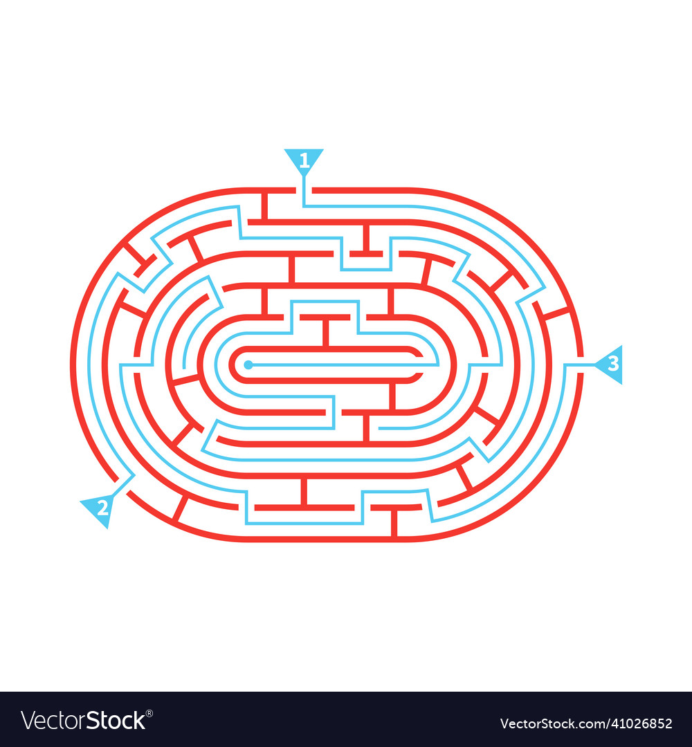Labyrinth flat Royalty Free Vector Image - VectorStock