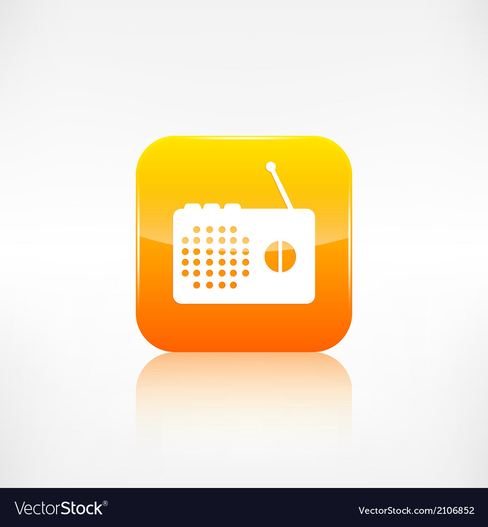 Radio web icon application button Royalty Free Vector Image
