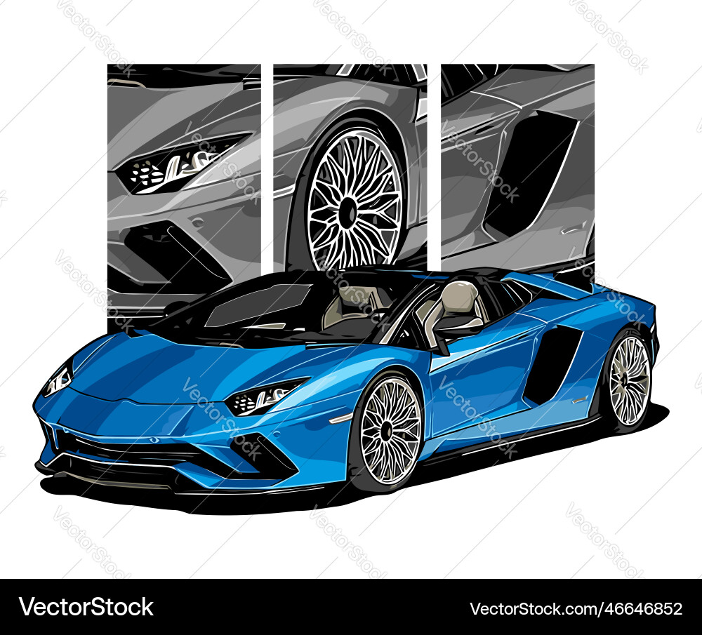 Sport car template for graphic design Royalty Free Vector