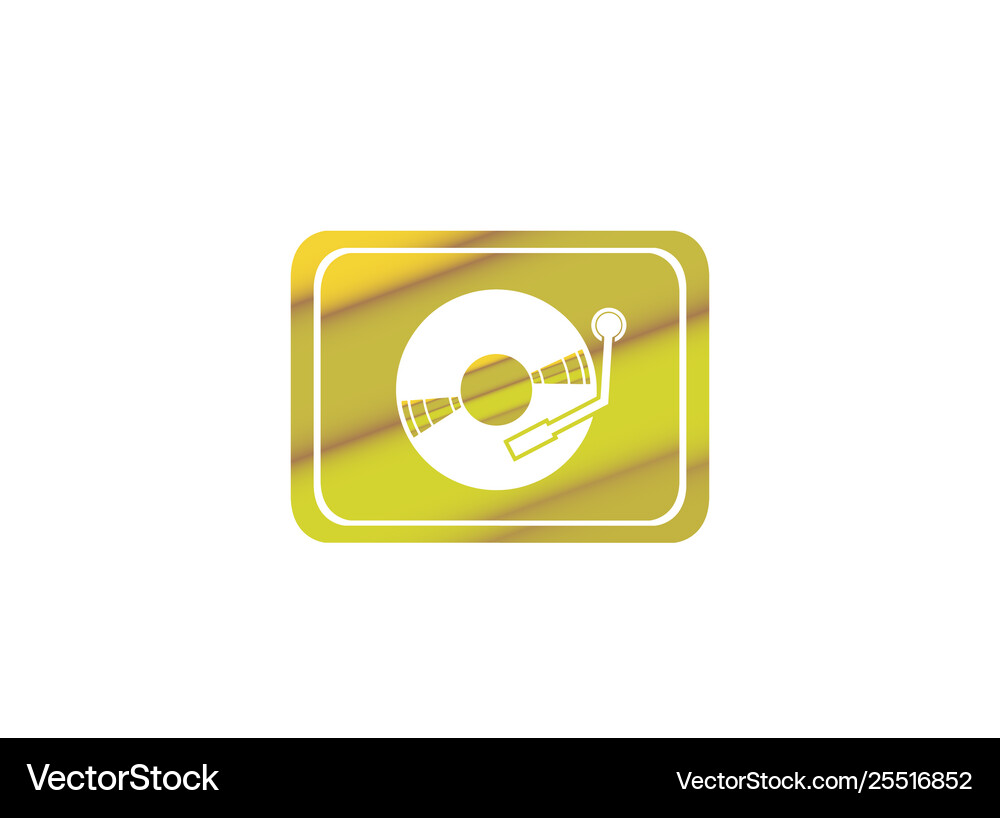 Vinyl disk for dj mixing music logo design Vector Image