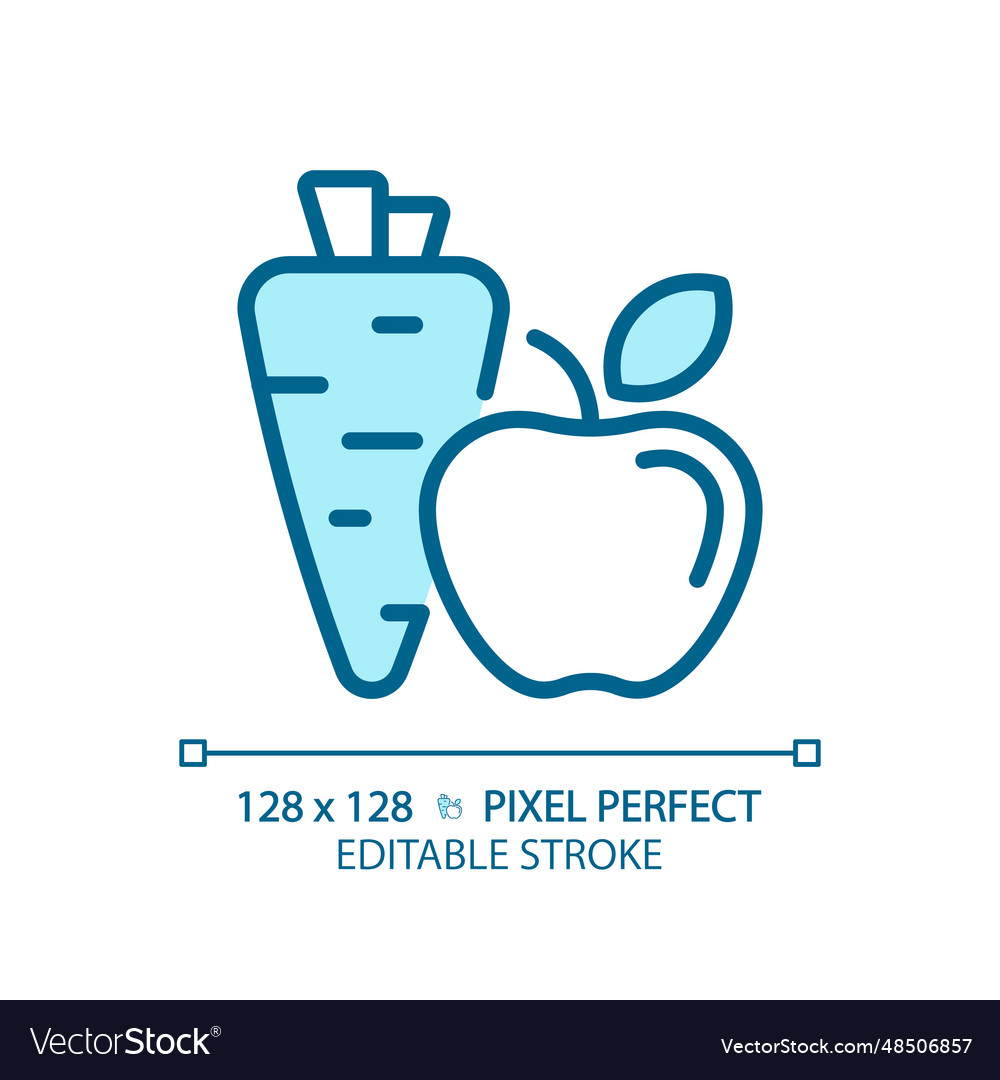 2d customizable thin linear blue healthy diet icon