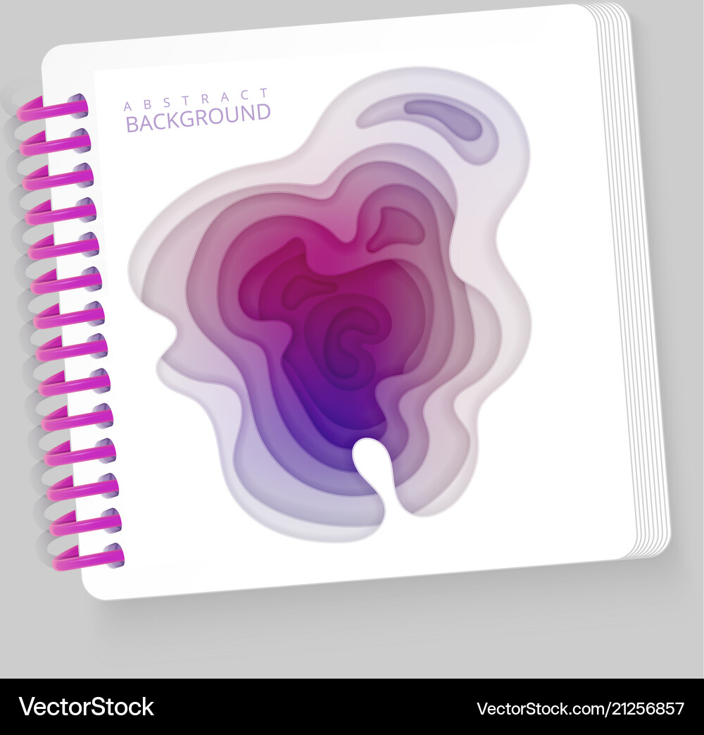 Abstract colorful realistic paper cut design Vector Image