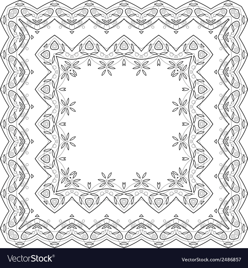 Abstract pattern frame contour Royalty Free Vector Image