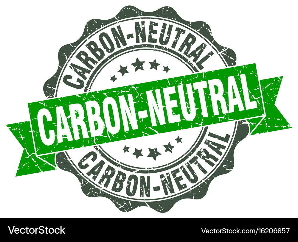 Carbon-neutral stamp sign seal Royalty Free Vector Image