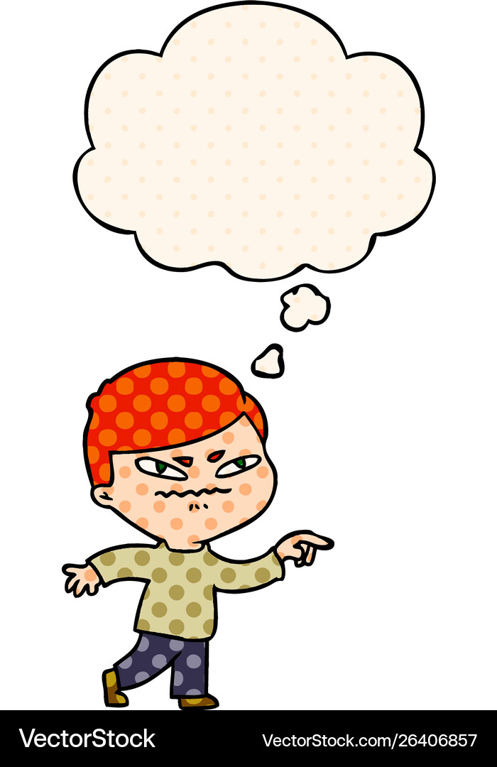 Angry Cartoon Man Pointing