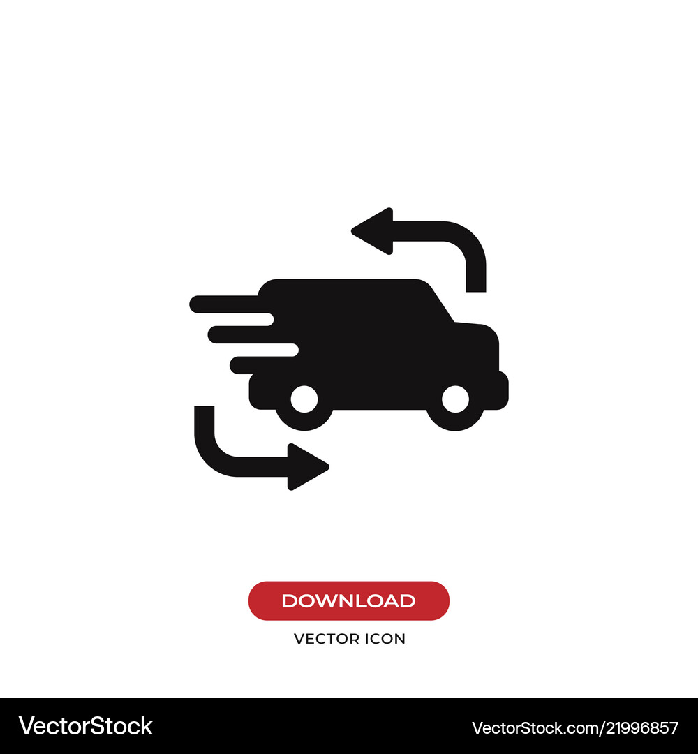 Delivery truck icon cargo sign van Royalty Free Vector Image
