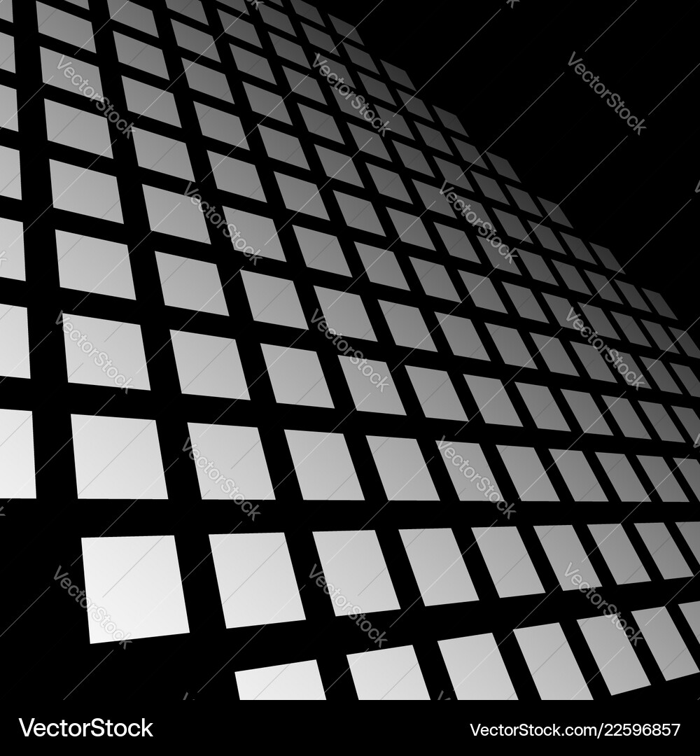Fading mosaic of squares vanishing pattern Vector Image