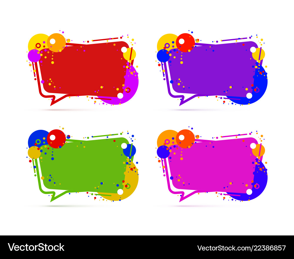 Frame color set design on the white background Vector Image