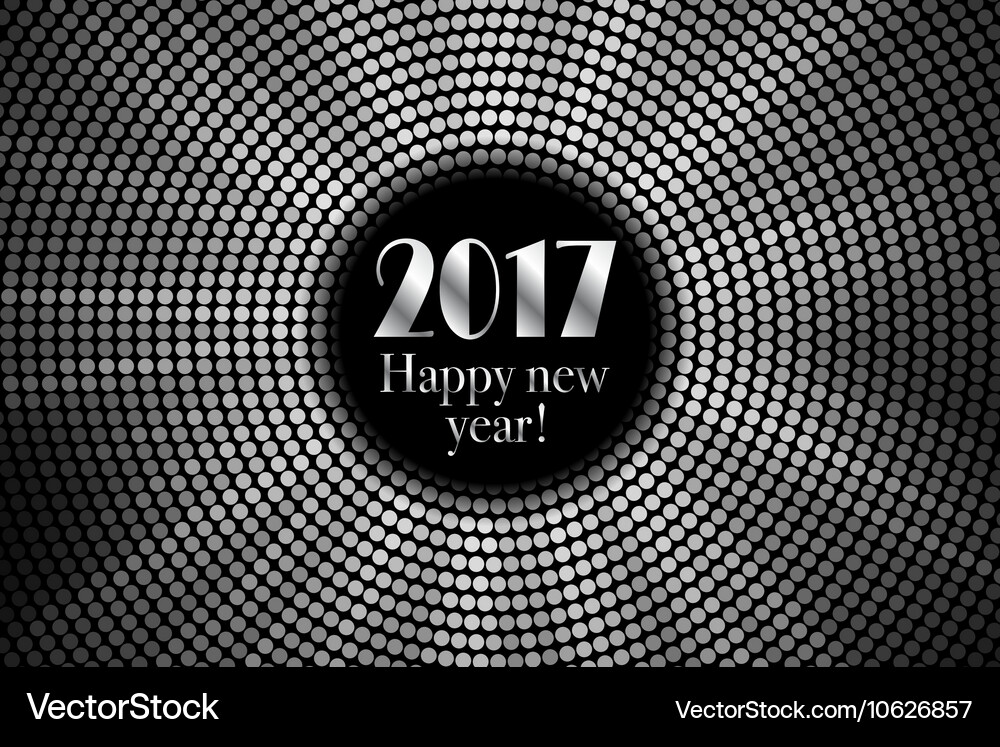 Happy new year 2017 halftone banner Royalty Free Vector