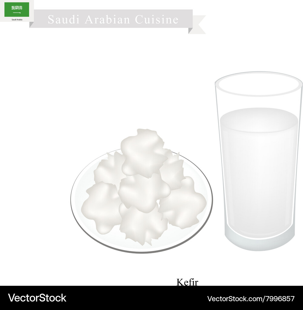 Kefir or saudi arabian fermented milk Royalty Free Vector