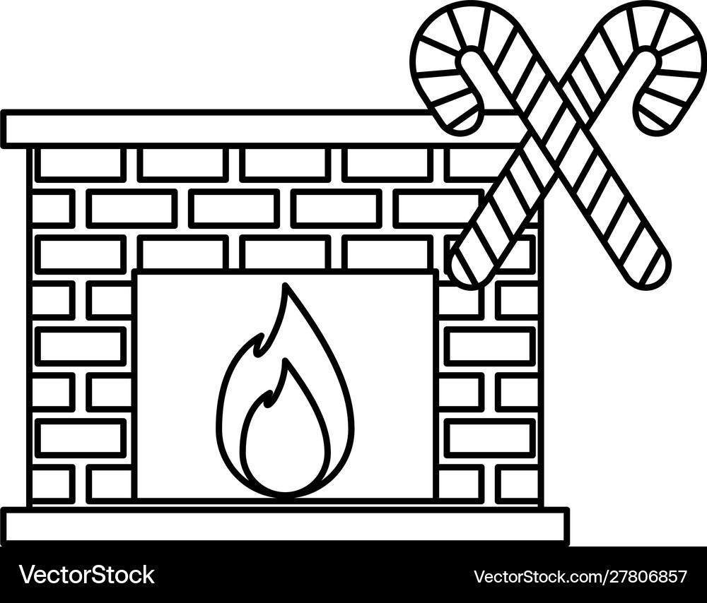 Merry christmas house chimney icon Royalty Free Vector Image