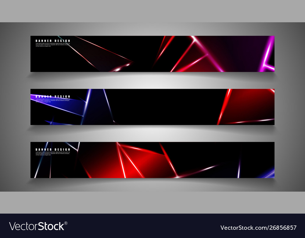 Minimal banner design triangular shape Royalty Free Vector