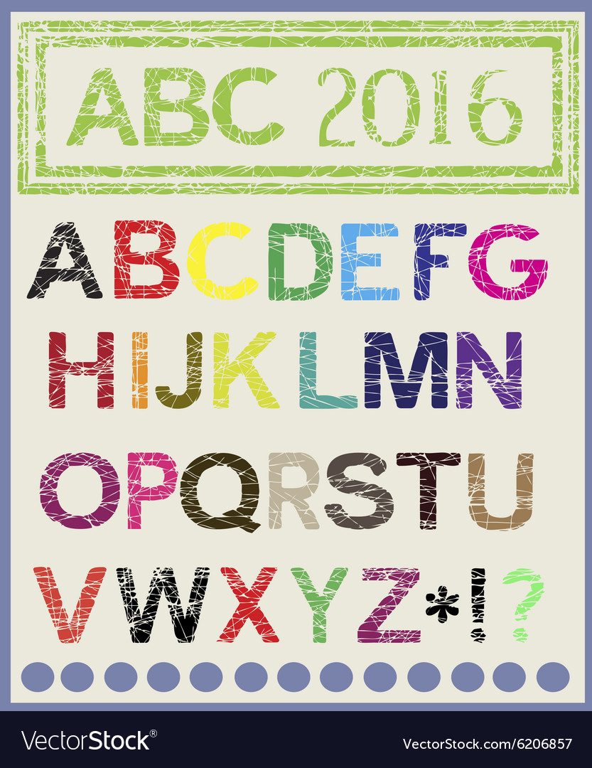 Multi-colored alphabet which will lighten mood Vector Image