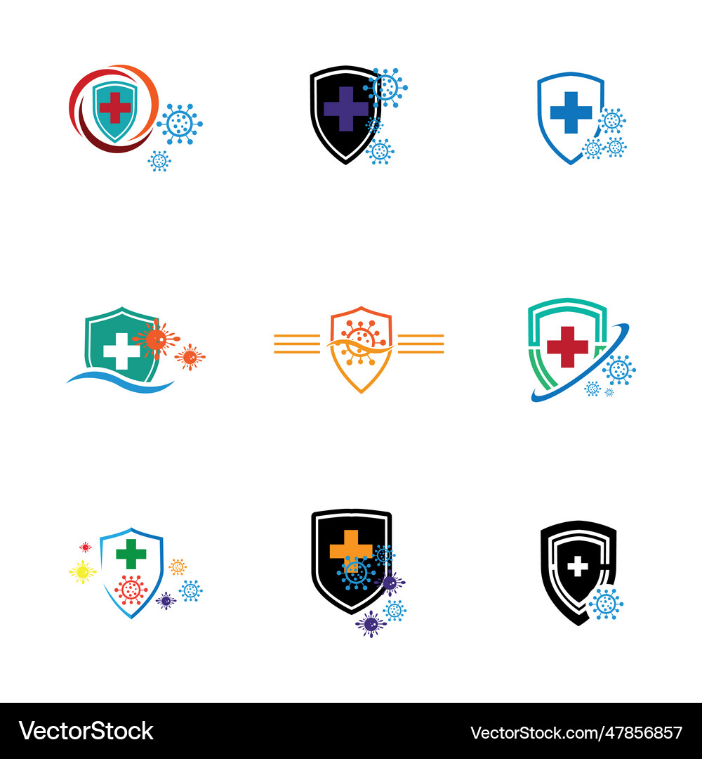 Virus protection logo images design Royalty Free Vector