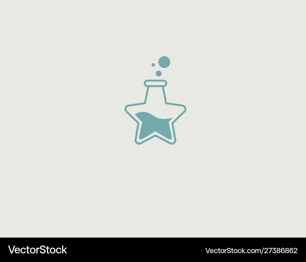Abstract creative logo sign test tube with liquid Vector Image