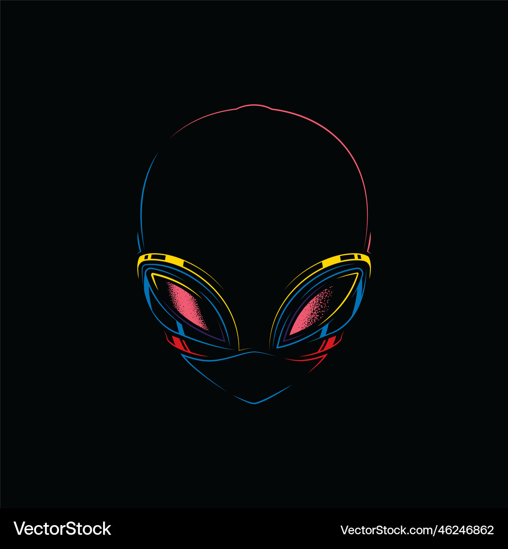Alien head Royalty Free Vector Image - VectorStock