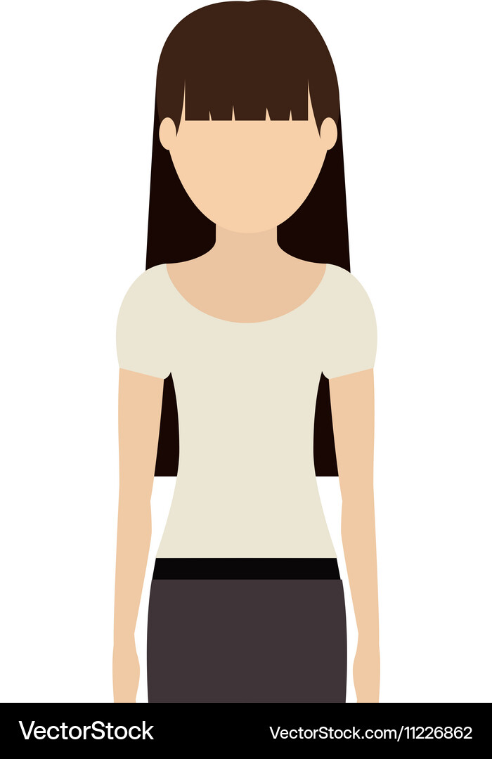 Avatar woman cartoon Royalty Free Vector Image