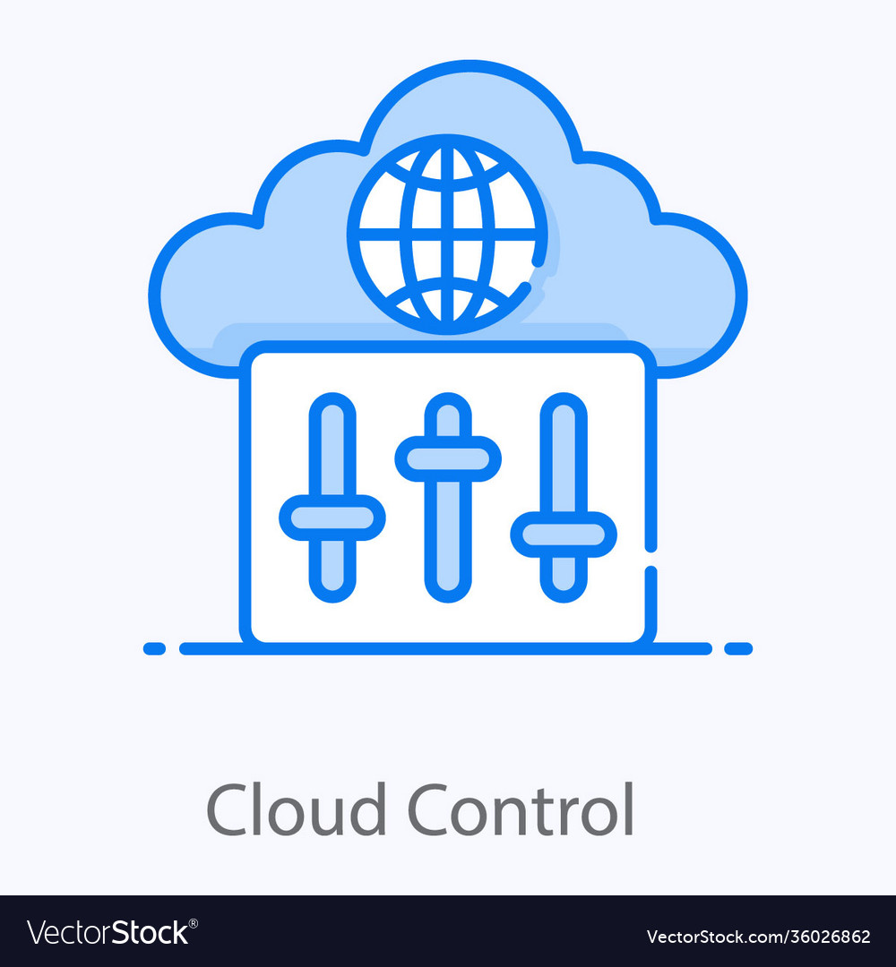 Cloud control Royalty Free Vector Image - VectorStock