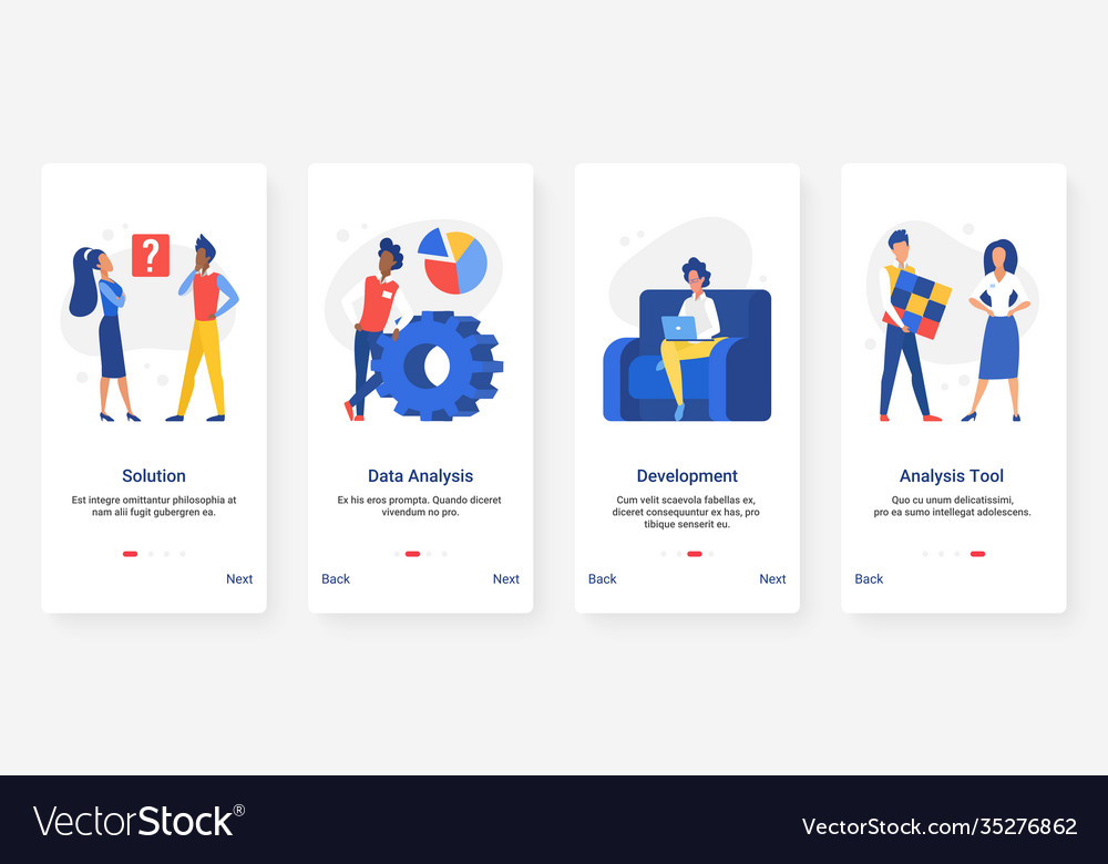 Data analysis research technology solution Vector Image