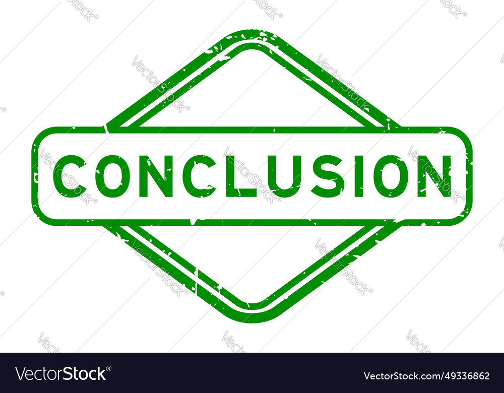Grunge green conclusion word rubber seal stamp Vector Image Grunge green conclusion word rubber seal stamp Vector Image