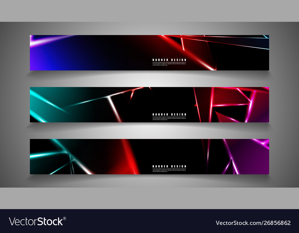 Minimal banner design triangular shape Royalty Free Vector