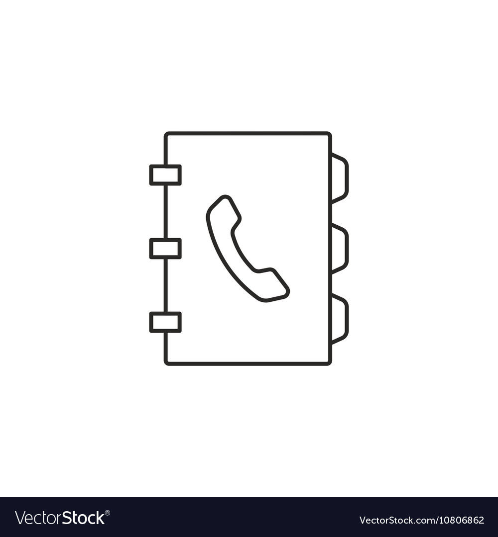Outline notebook icon Royalty Free Vector Image