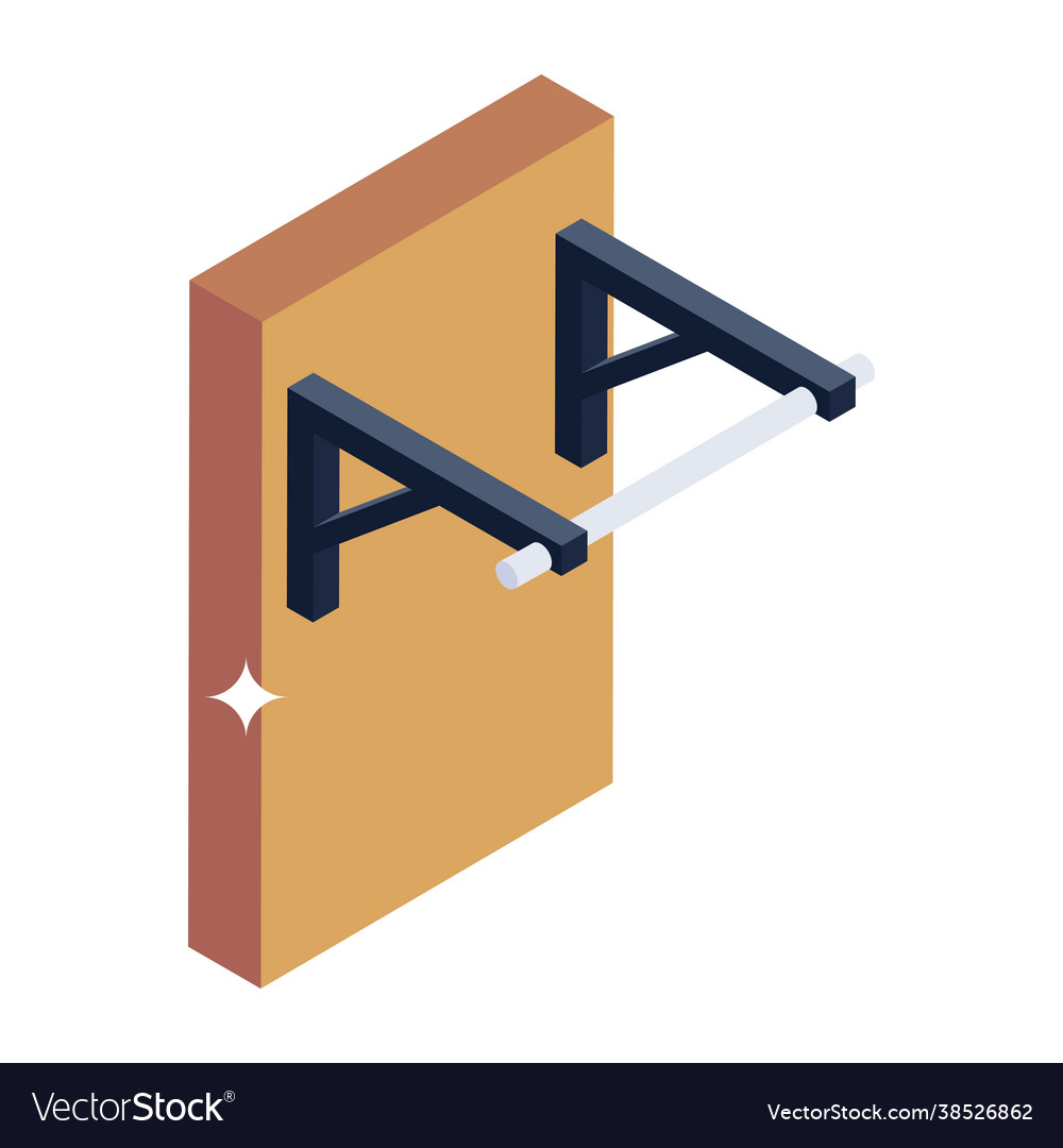 Pull up rod Royalty Free Vector Image - VectorStock
