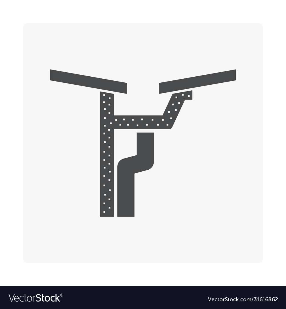 Rain gutter icon Royalty Free Vector Image - VectorStock