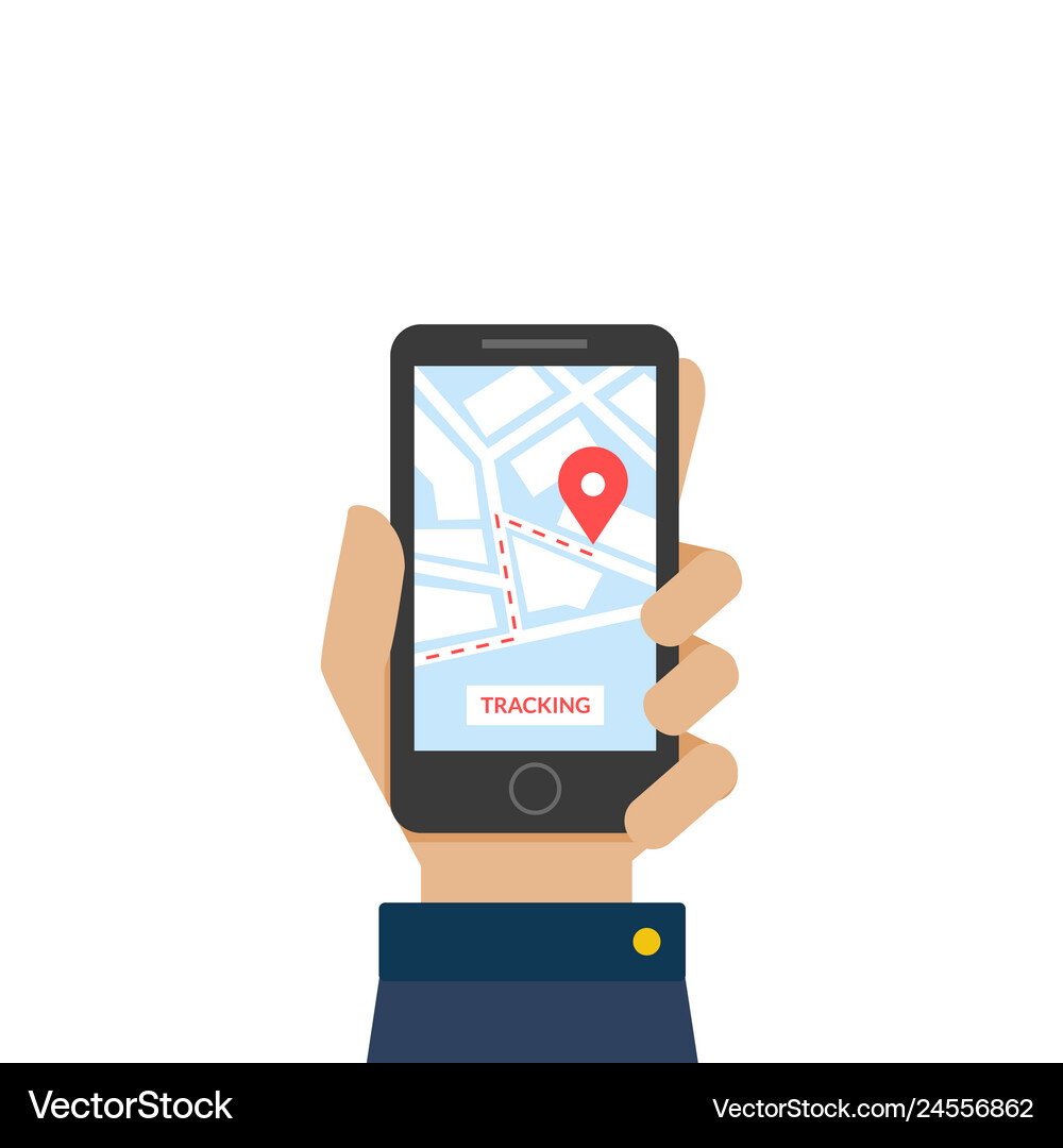 Smartphone Delivery Tracking Royalty Free Vector Image