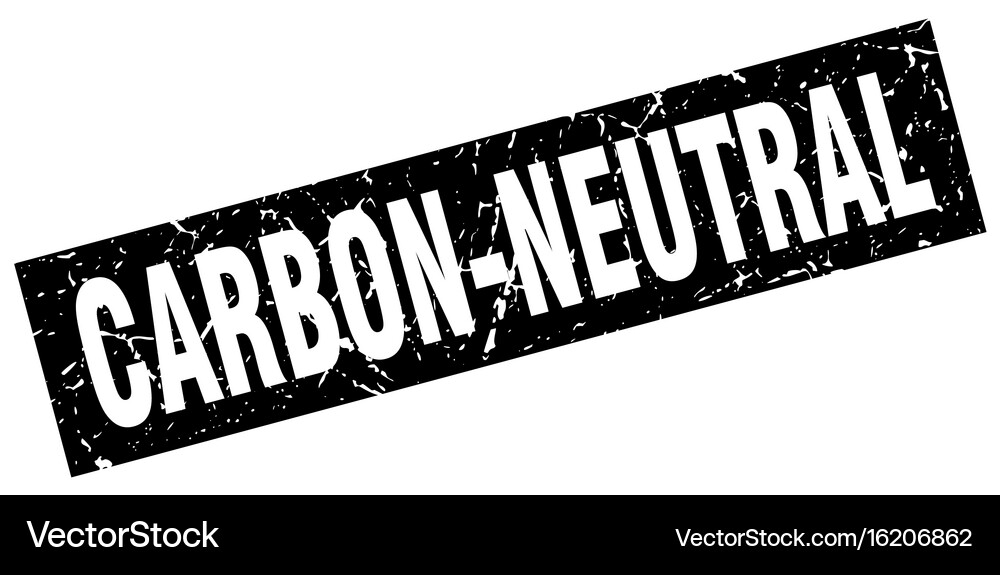 Square grunge black carbon-neutral stamp Vector Image